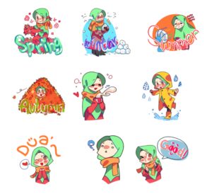 Aya Sticker Set - Muslim Manga